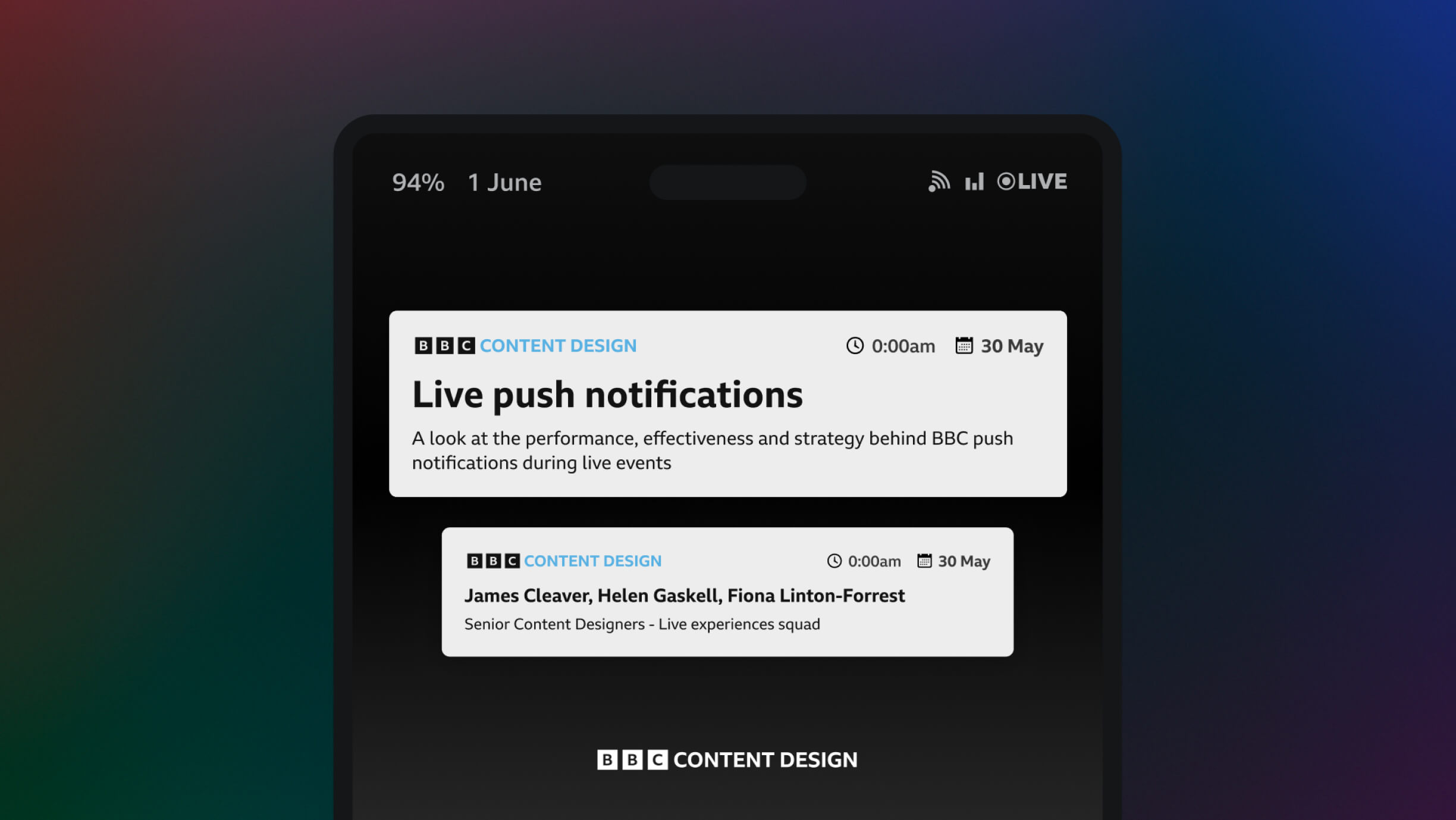 Pan-BBC push notifications strategy - James Cleaver
